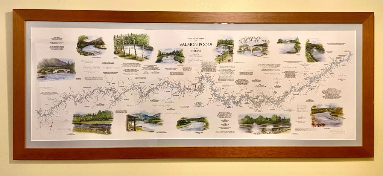 Personalised Framed River Dee Map Momento | Powered by Givergy
