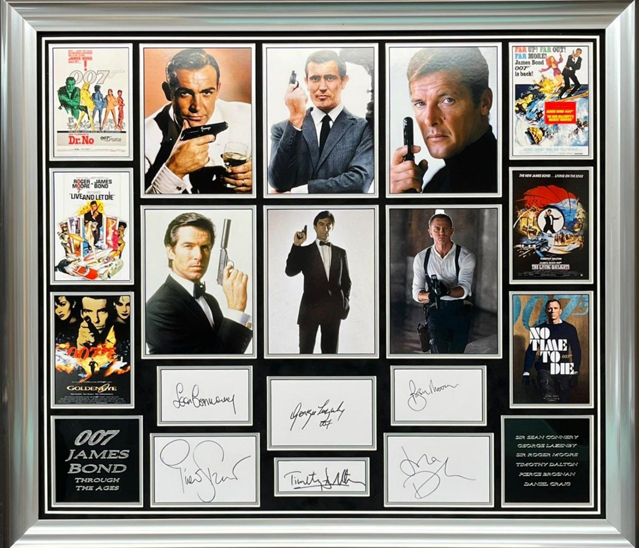 Ultimate James Bond framed display, signed by all 6 Bonds | Powered by ...
