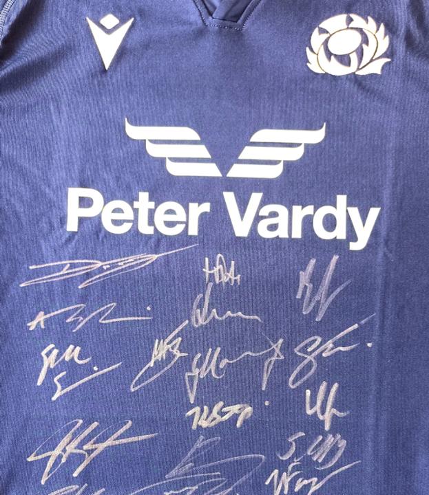 Signed Six-Nations Scotland Rugby Strip | Powered by Givergy
