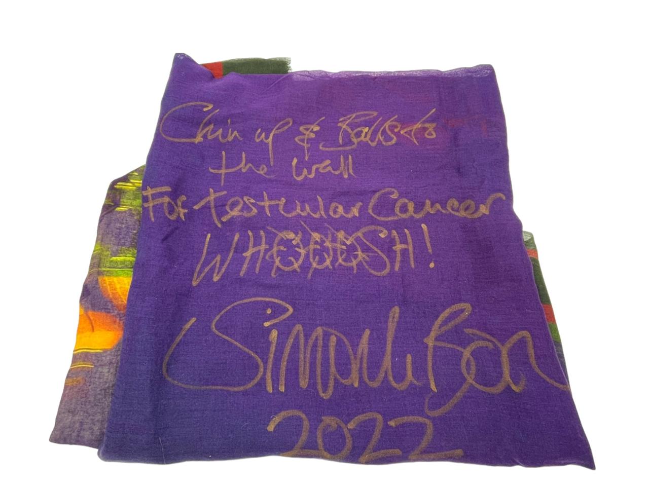 Simon Le Bon signed and worn scarf | Powered by Givergy