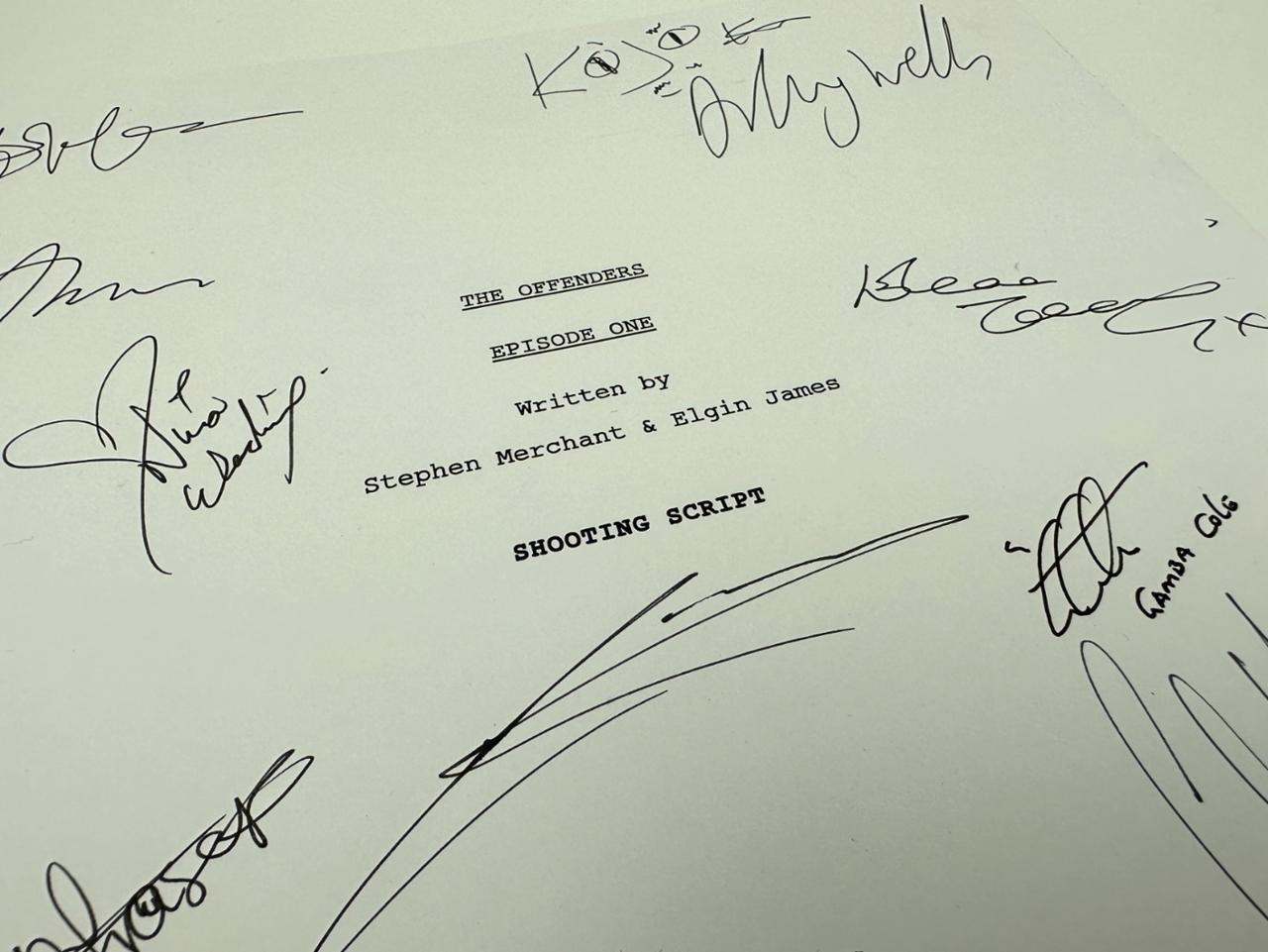 Stephen Merchant cast signed Outlaws script | Powered by Givergy